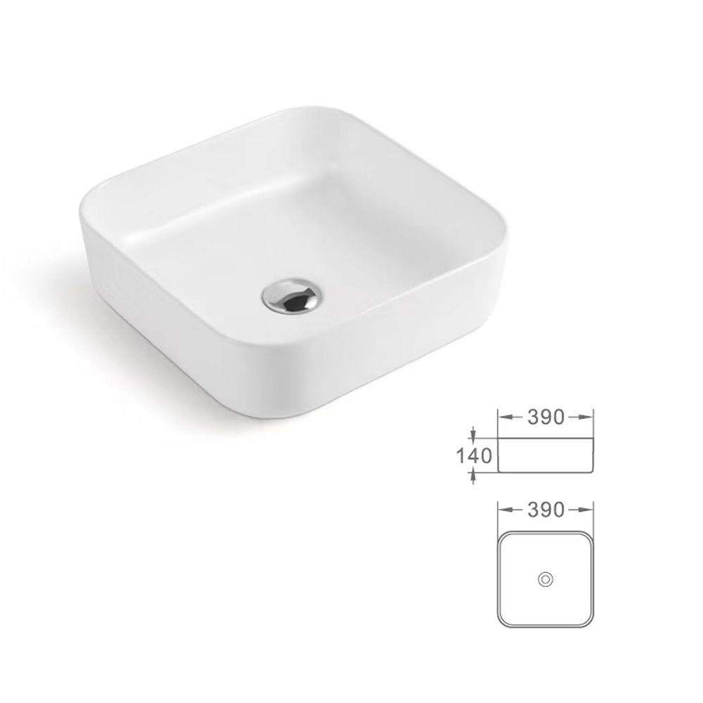 Mia Square Vessel White - Bathroom Basins Perth