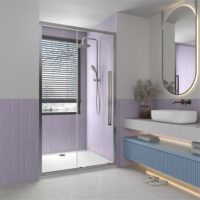 Alpine Sliding Door Silver - Shower Screens Perth